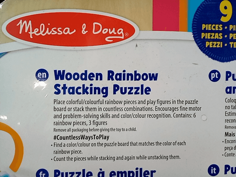 Melissa and Doug Blues Clues Rainbow Stacker Puzzle, Set of 9 - Dutch Goat