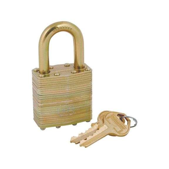 Lot Of 3: Master Lock Skilcraft Padlock, 1 3/4" Wide Laminated Steel ...