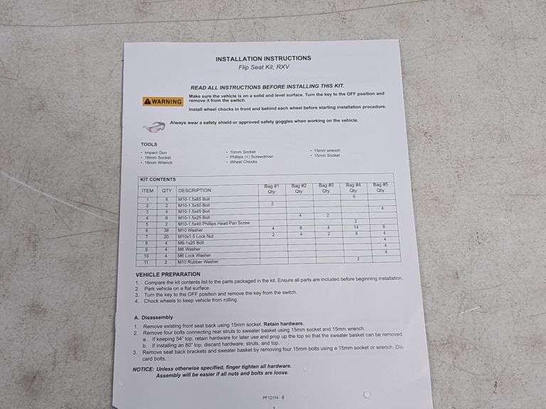 Gusto™ EZGO RXV Golf Cart Rear Flip Seat Kit (2008-2015) - Dutch Goat