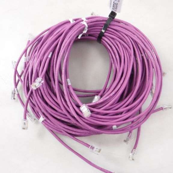 Lot of 10: Cat6 Ethernet Network Patch (Ethernet) Cable - Purple - 12ft ...