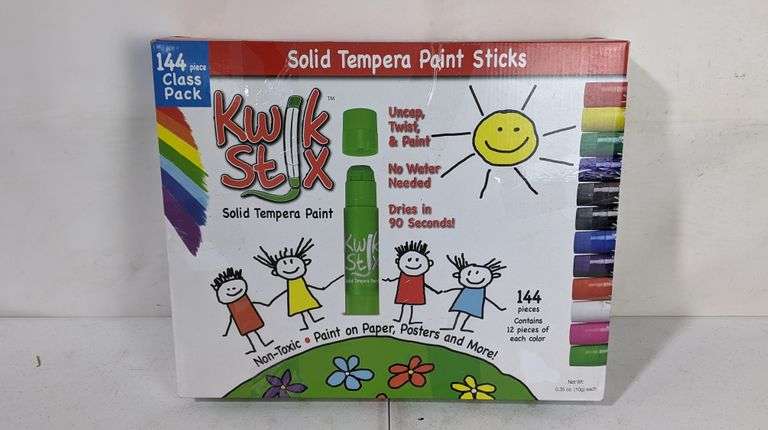 Kwik Stick Solid Tempera Paint Sticks - 144 Pieces - Dutch Goat