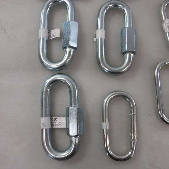 Assortment Of Carabiners: 4 Threaded Quick Link Carabiners Zinc, 3 ...