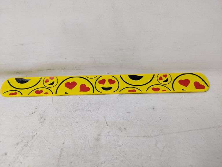 Case of 12 Dozen Yellow Smiley Face Slap Bracelets - Dutch Goat