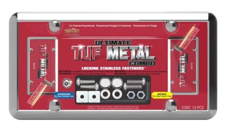 Cruiser 64310 - Ultimate Tuf Metal Combo Style Chrome/Clear License ... Cruiser 64310 - Ultimate Tuf Metal Combo Style Chrome/Clear License ...