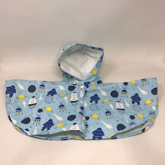 Youth Boy's Freddi & Eddie Space Theme Rain Poncho, Size OS - Blue ...