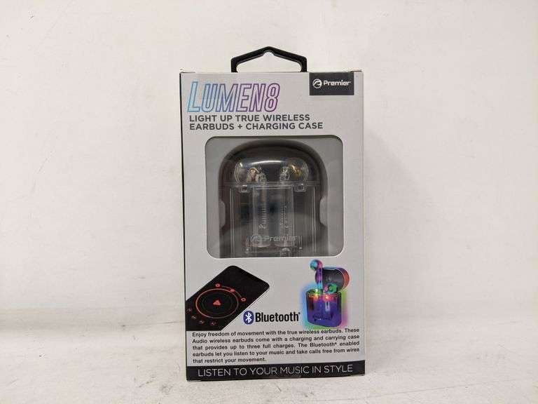 Premier Lumen8 Light Up True Wireless Earbuds With Case - Dutch Goat