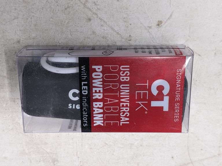 Lot Of 7 CT TEK USB Universal Portable Power Bank W/ LED Indicators ...