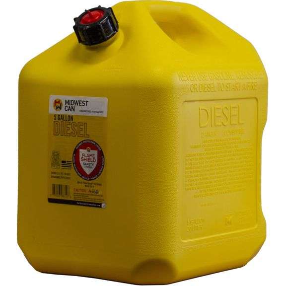 Midwest Can 5 Gallon Yellow Diesel Can *NO SCREW LID* - Dutch Goat