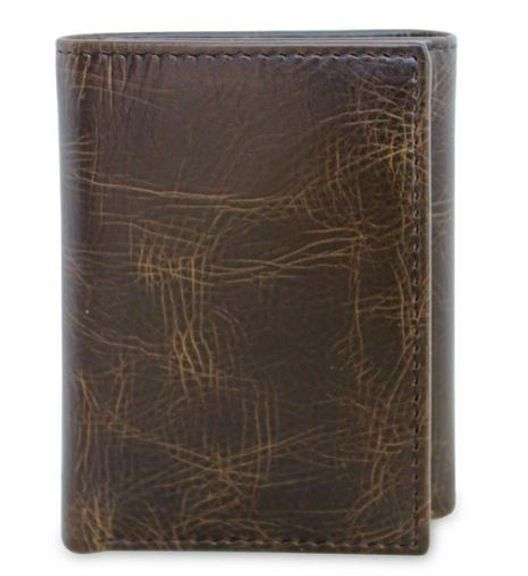 George Bison Tri-Fold Wallet With Wing RFID Protected - Dutch Goat