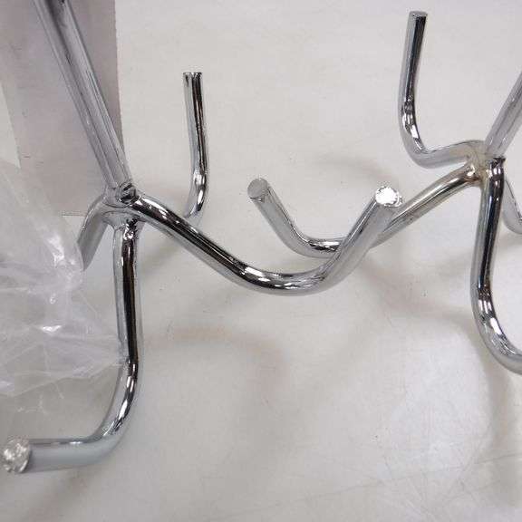Lot Of 3: Dover Saddlery Four-Prong Chrome Metal Tack Hook - Dutch Goat