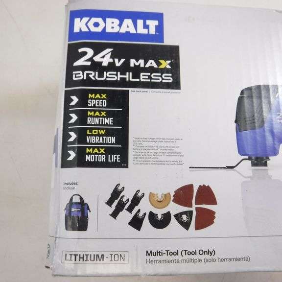 Kobalt 18 Piece Brushless 24 Volt Max Variable Speed Oscillating Multi ...