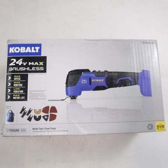 Kobalt 18 Piece Brushless 24 Volt Max Variable Speed Oscillating Multi ...