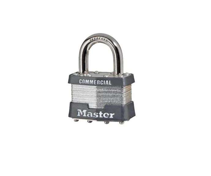 Lot Of 3: Master Lock 21NKA Laminated Padlock, 15/16" Shackle Length, 1 ...