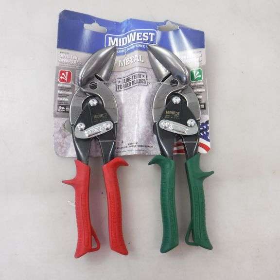 Midwest Snips Aviation Snip Set - Left and Right - 18 ga Maximum Sheet ...