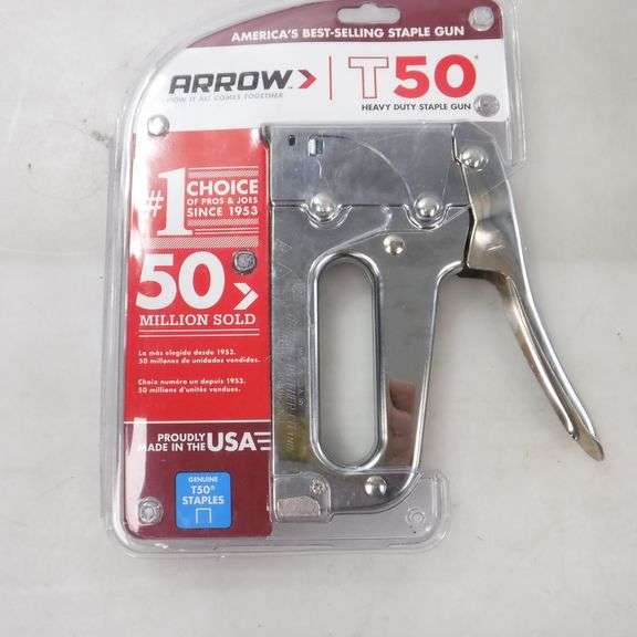 Arrow T50 Heavy Duty Manual Staple Gun, Chrome - Dutch Goat