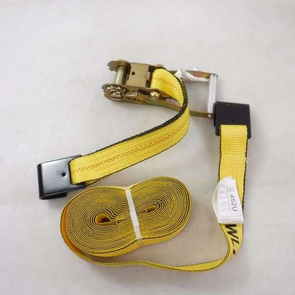 RoadPro 2" x 30' Ratchet and Strap, Yellow, Working Load Limit 3335 lbs ...