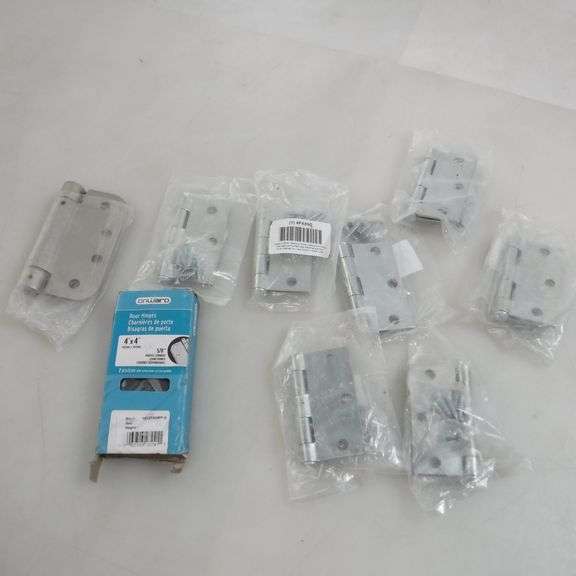 Assortment Of 9 Hinges: x7 3" Hinges - x1 4" Hinge - 4" Hinge - Dutch Goat