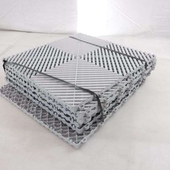 Pack Of 6: Plastic Drainage Tiles Interlocking 12x12x0.5 Inches, Deck ...