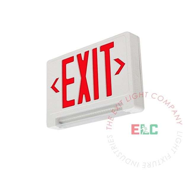 Light Exit Pipe White Housing Red Letters, Remote Capable, Universal ...