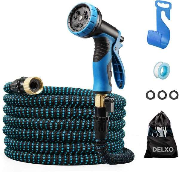 Jiaro 100Ft Garden Hose (Color: Blue) - Dutch Goat