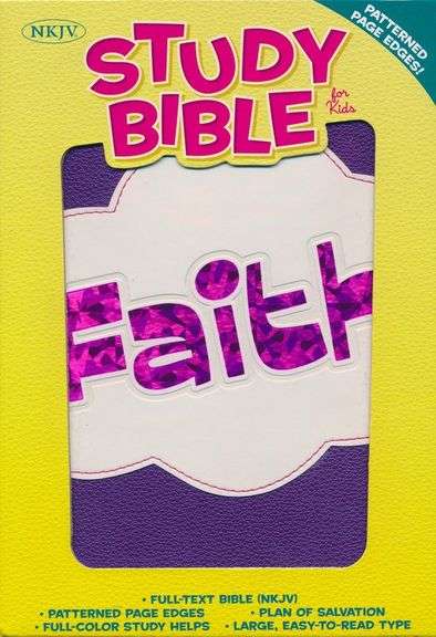 NKJV 'Faith' Study Bible with Patterned Page Edges - Dutch Goat