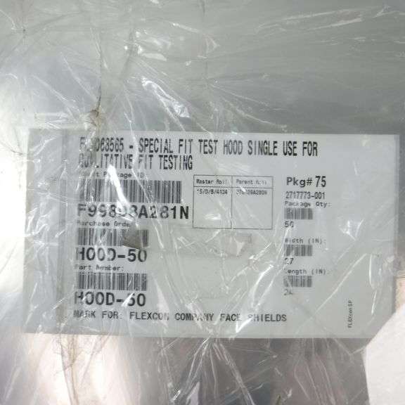 50 Pack Plastic Sheeting For Special Fit Test Hood single Use For ...