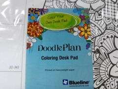 Lot of 2 Blueline Doodle Plan Coloring Desk Pad 2022 Calendar - Dutch Goat