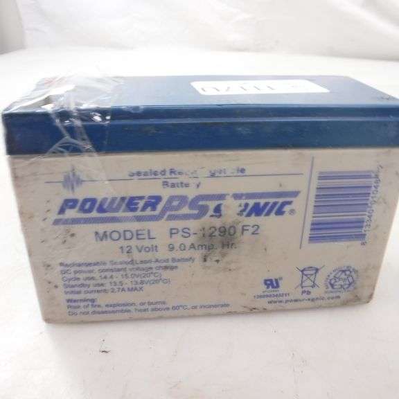 Power Sonic Lead-Acid, Quick-Disconnect Tab Terminal, 12 Volt, 9 Amp ...