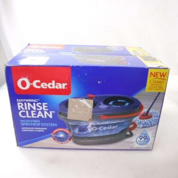 O-Cedar Easywring Rinse Clean Microfiber Spin Mop System - Includes ...