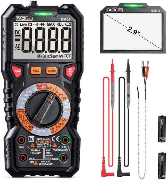 TackLife DM01 Classic Digital Multimeter - Dutch Goat