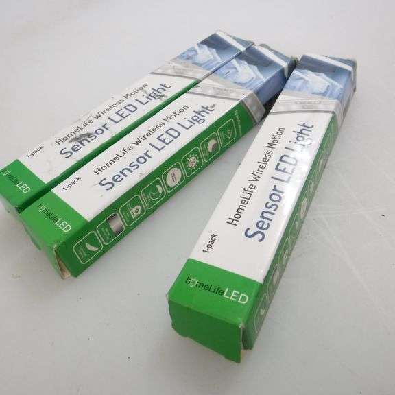 Lot Of 3: HomeLife Wireless Motion Sensor LED Bar Light 7.5" x 1.2 ...