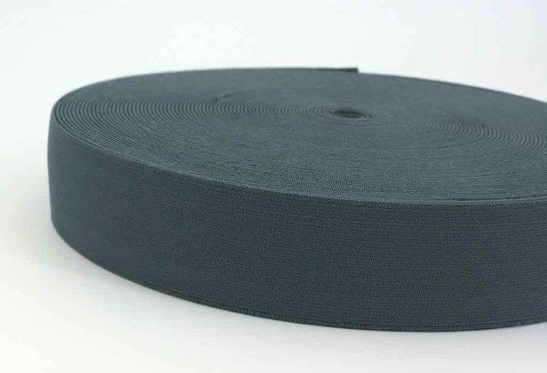 Lot Of 2: Elastic Webbing - 40mm wide - Color: Dark Grey - 3m Roll ...