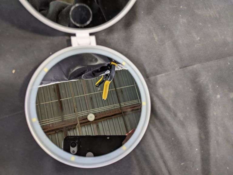 GloTech LED Compact Travel Mirror + Adjustable Stand - Dutch Goat