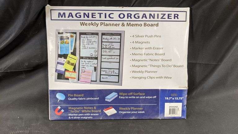 Magnetic Weekly Planner & Memo Organizer Board - 19.7in x 15.75in ...