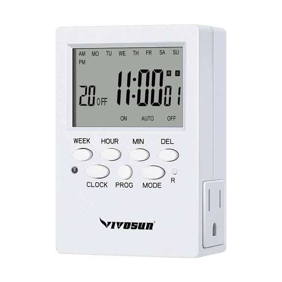 Vivosun Programmable Digital Timer with LCD Display - Dutch Goat