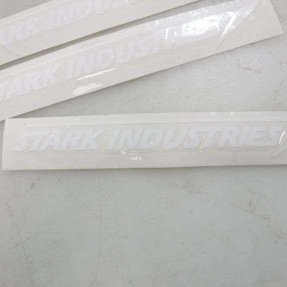 Lot Of 3: Stark Industries White Vinyl Decal Sticker 7.5" Long - Put On ...