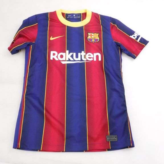 Large Messi Barcelona Home Kit 20/21 Football Soccer Jersey Rakuten ...