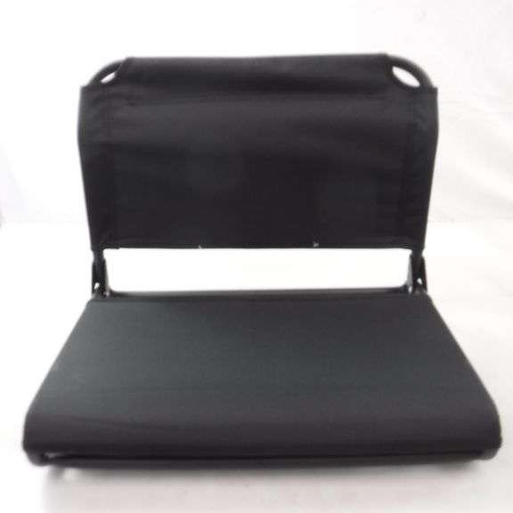 Ozark Trail Extra Wide Stadium Seat with Hooks - Black - Dutch Goat