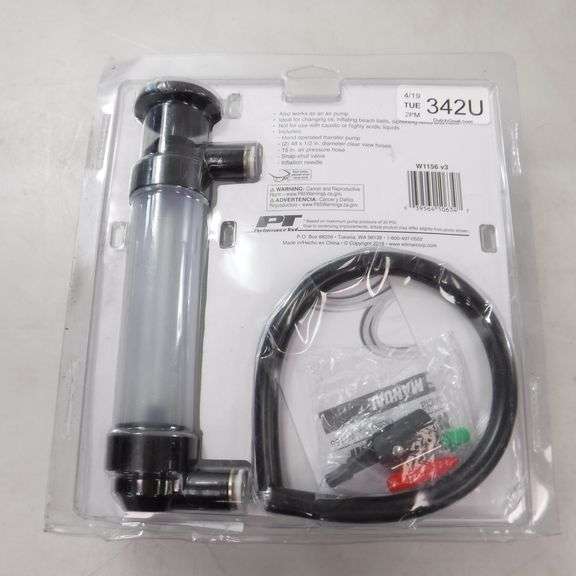 Wilmar Grip Clip Transfer Pump - Hand Pump with 1/2" x 48" Clear Hose ...