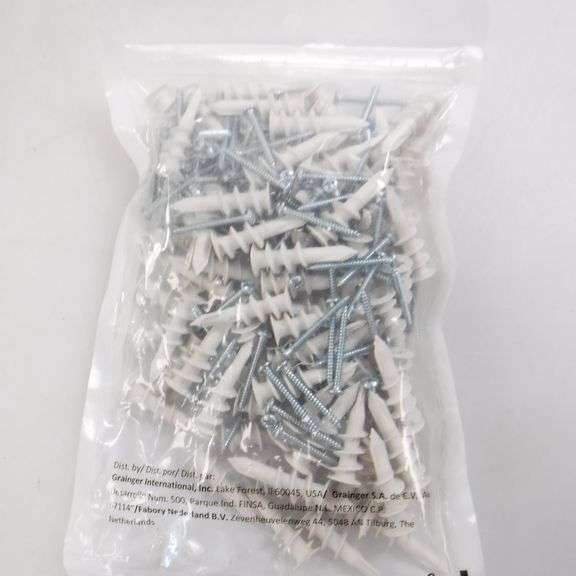 Fabory 100 Piece Drywall Anchor Self Drill Philips Set Nylon With Screw ...