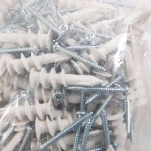 Fabory 100 Piece Drywall Anchor Self Drill Philips Set Nylon With Screw ...