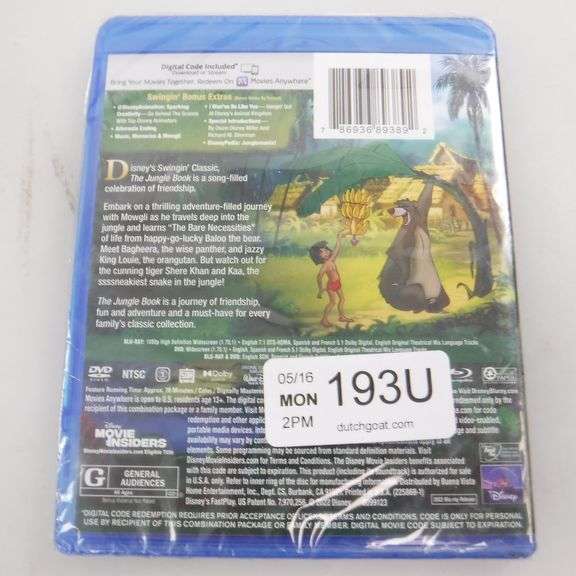 Disney The Jungle Book Blu-Ray + DVD + Digital Code - Dutch Goat