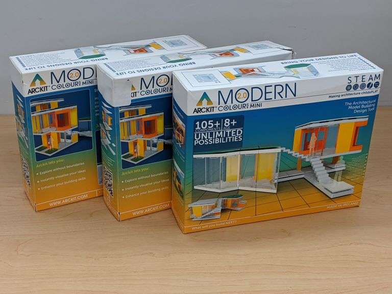 Lot of 3 Modern Arckit Colour Mini The Architectural Model Building ...