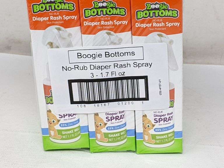 Lot of 3 Boogie Bottoms No-Rub Diaper Rash Spray 1.7floz - Dutch Goat