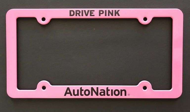 Drive Pink AutoNation Breast Cancer Awareness Metal License Plate Frame ...
