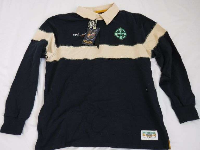 Mens Rugby Shirt Retro Irish Heritage Collection Size L - Dutch Goat