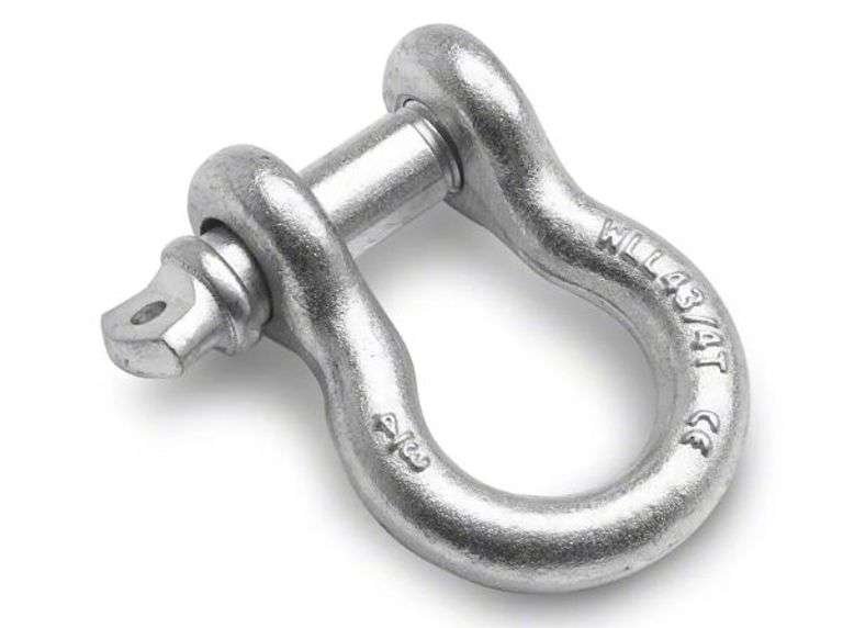 Lot Of 2: Silver Screw Pin Anchor Shackles, 3/4", 4 3/4 Ton Working ...