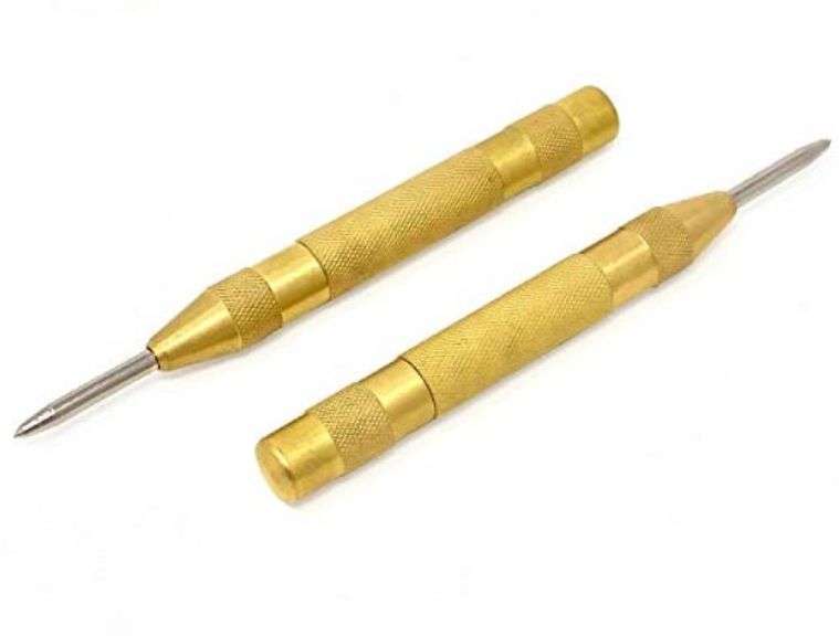 2 Packs Of 2: Automatic 5" Spring Loaded Punch Hand Tool For Metal Or ...