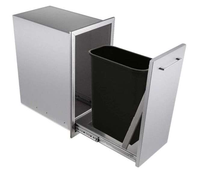 Tianai 14" Single Pull Out Trash Drawer Stainless Steel Outdoor Kitchen ...