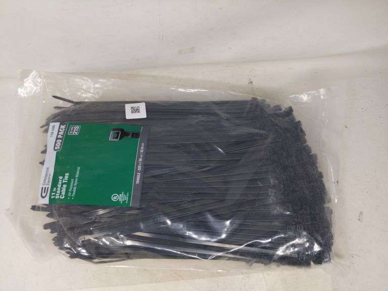 Commercial Electric 11" 50 Lb. Standard Cable Ties UV Resistant ...